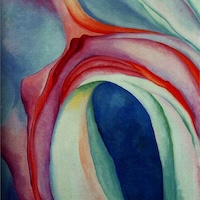 Music Pink and Blue II, 1918 by Georgia O'Keeffe